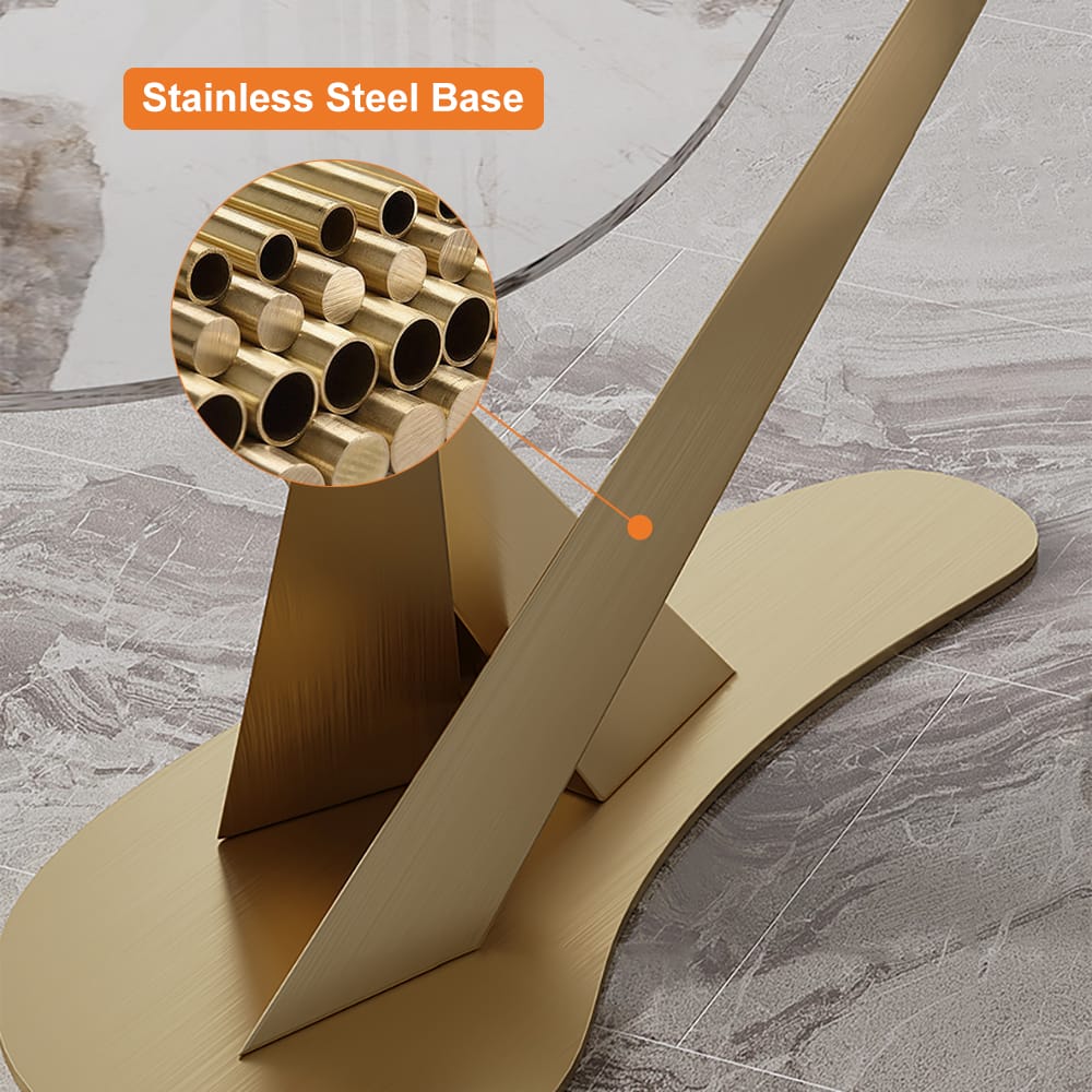 1400mm Creative Desk for Home Office Sintered Stone Top Stainless Steel ...